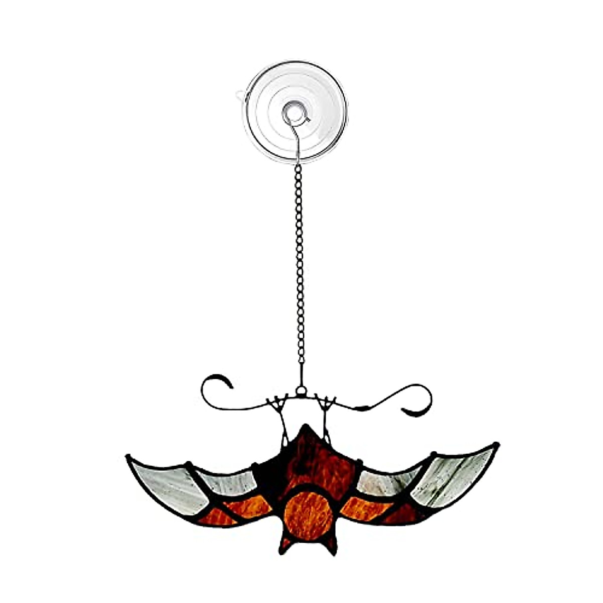 BOXCASA Suction Cup Hooks Pack,Hanging Chain with Adhesive Hooks and Suction Cup Hooks for Stained Glass Window Hangings,Suncatchers,Kitchen,Windows, Tiles,4 Pieces 8 Inch and 2 Pieces 24 Inch Pack