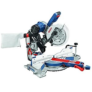 BOSCH CM10GD Compact Miter Saw - 15 Amp Corded 10 In. Dual-Bevel Sliding Glide Miter Saw with 60-Tooth Carbide Saw Blade