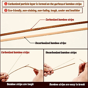 Summer Bamboo Sleeping mat, Foldable Double Sided Bamboo mat for bed, Mattress Topper twin Queen Cool mat for Living Bedroom Floor (90x190cm/35.4x74.8inch, Bamboo)