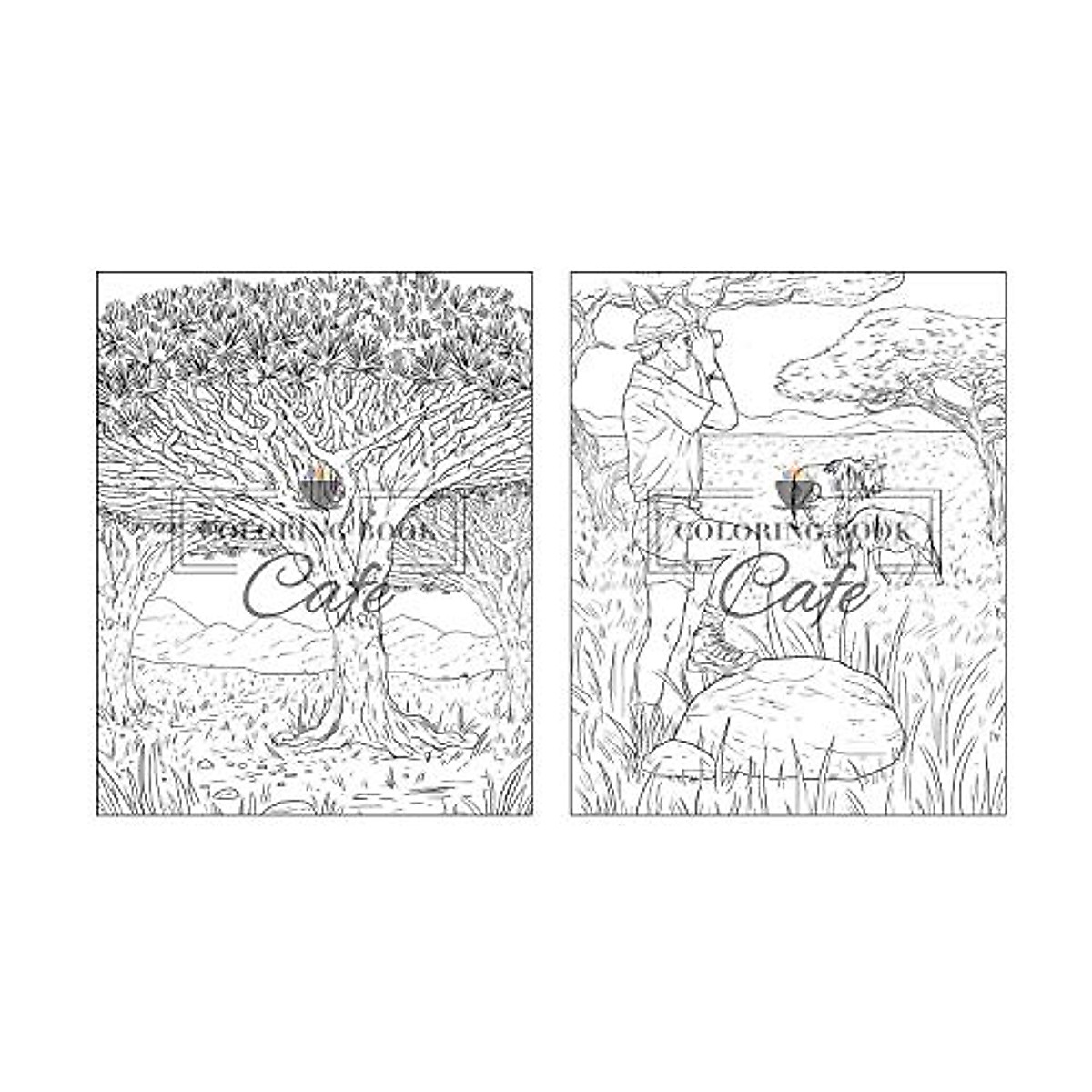 100 Wildlife Scenes: An Adult Coloring Book Featuring 100 Most Beautiful Wildlife Scenes with Animals, Birds and Flowers from Oceans, Jungles, Forests and Savannas