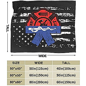EMT Firefighter Firefighter EMT Cozy Comfy Christmas Throw Blankets Bed Blanket for Sofa Couch Lightweight Fleece Blanket for Women Men Kids