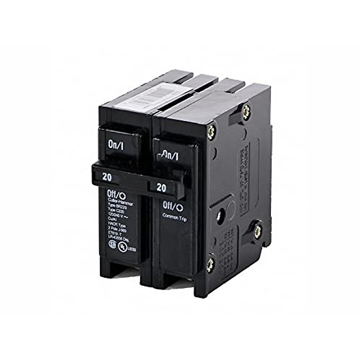 Eaton BR220 20 Amp Double Pole Circuit Breaker