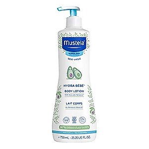 Mustela Hydra Bebe Body Lotion - Daily Moisturizing Baby Lotion with Natural Avocado, Jojoba & Sunflower Oil – 25.35 fl. oz.