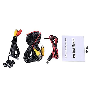 Chuanganzhuo Car Front View Camera, Universal High Definition CMOS Non-Mirror Image Waterproof Front View Camera,Without Distance Scale Line,16.5mm,Black