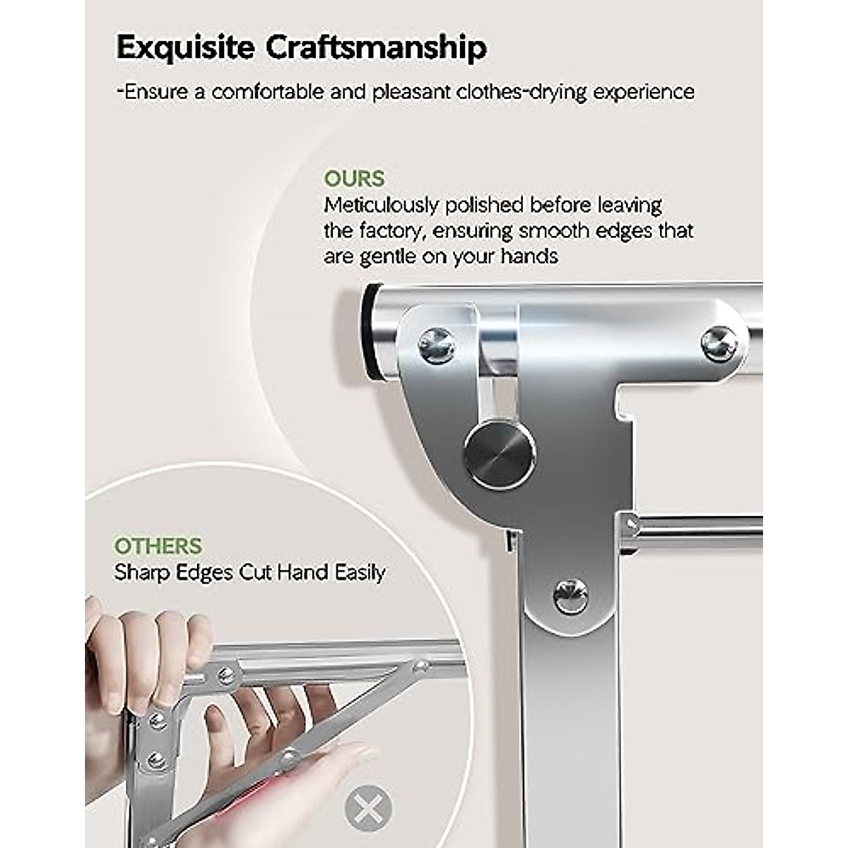 Vikaqi Clothes Drying Rack 79 Inches Folding Indoor, Drying Rack Clothing Collapsible, Foldable Laundry Drying Rack, Clothes Rack Drying, Retractable RV Clothesline, 20 Hooks 12 Clips