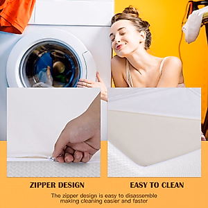 PayLessHere 8 inch Memory Foam Mattress Cooling Gel Green Tea Infused Mattress,Fiberglass Free,CertiPUR-US Certified,Breathable Bed Mattress for Cooler Sleep Supportive,White Queen