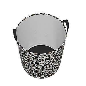 Foruidea Cheetah Leopard Print Laundry Basket,Laundry Hamper,Collapsible Storage Bin, Oxford Fabric Clothes Baskets,Nursery Hamper For Home,Office,Dorm,Gift Basket