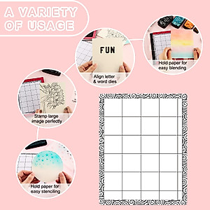 5 PCS Low Stick Mat Sticky Non-Slip Flexible Gridded Stamp Mats, 2 Standard and 3 Mini Multi-Use Low Tack Mat,for Stamping Platform Adhesived Sheet Stamp Scrapbooking Craft Accessory