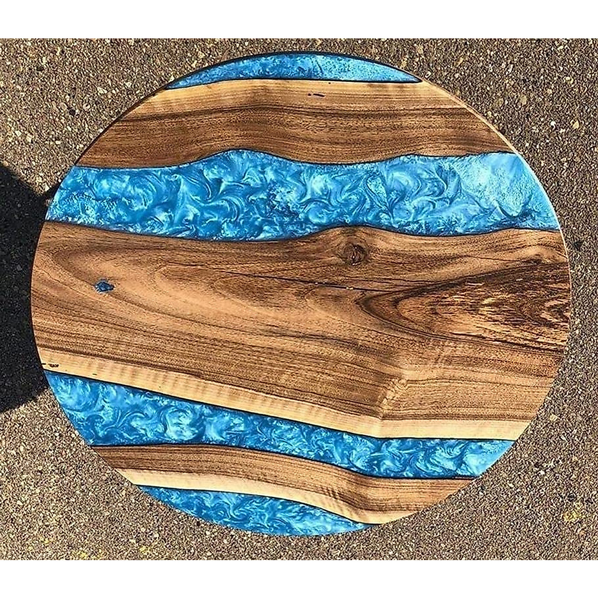 Epoxy Table, Live Edge Wooden Table, Epoxy Resin River Table, Natural Wood,Dining Table, Natural Epoxy Table, Resin Table 54" x 54" Inch