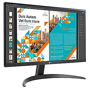 LG 24QP500-B 24” QHD (2560 x 1440) IPS Display QHD IPS Monitor with HDR 10 sRGB 99% Color Gamut and FreeSync with 3-Side Virtually Borderless Design, Black (Renewed)