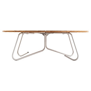 Snow Peak Single Action Table Low, LV-071TR, Made of Bamboo, Designed in Japan, for Indoor Outdoor Use, Lifetime Product Guarantee, D 25.6" H 8.25" (650 * 210mm)