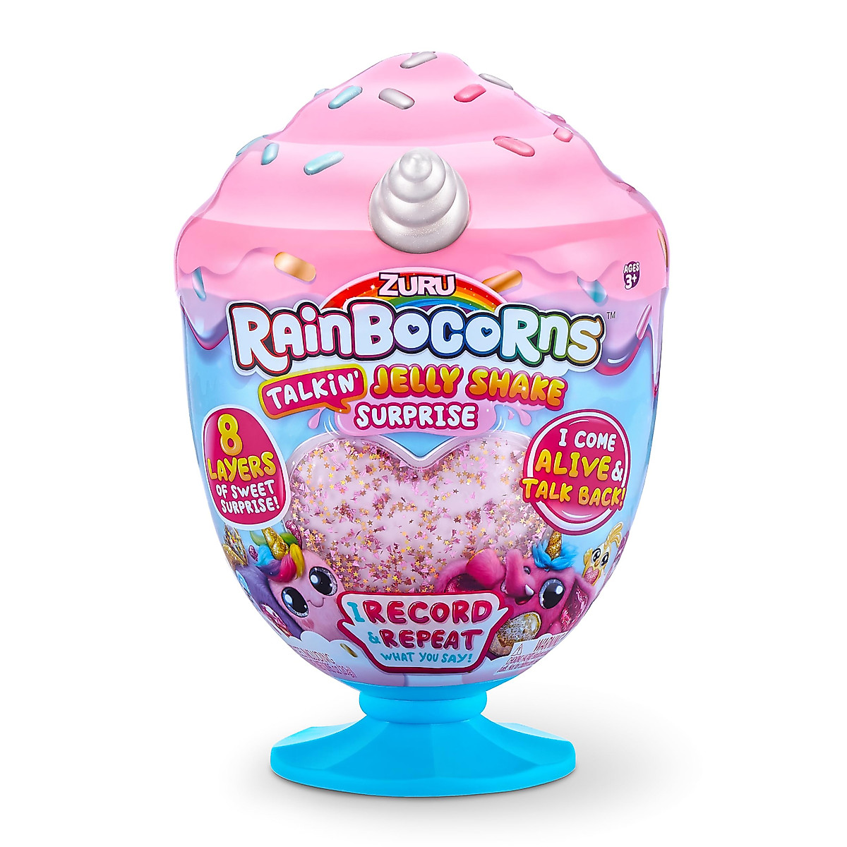 Rainbocorns Jelly Shake Surprise Series 2 Pig by ZURU Cuddle Plush Scented Stuffed Animal, Slime Mix, Talkback Feature and More, Ages 3+ (Pig)