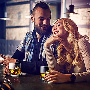 NutriChef 10oz Stemless Wine Glasses - Set of 2 Ultra Thin Elegant Red & White Wine Clear Crystal Glass Drinkware, Lead-Free, Hand Blown Seamless Bowl, Dishwasher Safe, for Any Occasion