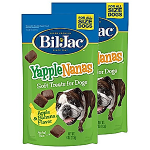 Bil-Jac Yapple-Nanas Dog Treats 4 oz, 2 Pack