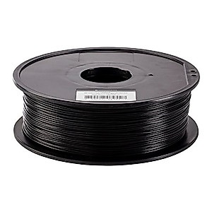Monoprice PLA Plus+ Premium 3D Filament - Black - 1kg Spool, 1.75mm Thick | Biodegradable | Same Strength As Standard ABS | For All PLA Compatible Printers (115833)