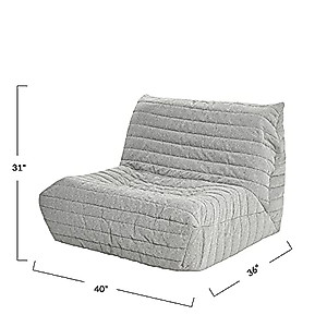 Main + Mesa LoBoh One Seater Modular Sofa/Accent Chair; Premium Foam-Filled, 70's Bean Bag Chair Alternative