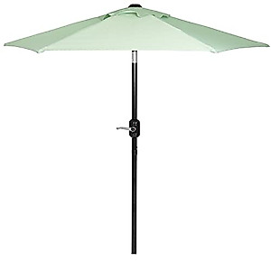 6 Ft Outdoor Patio Umbrella with Aluminum Pole, Easy Open/Close Crank and Push Button Tilt Adjustment - Sage Green Market Umbrellas