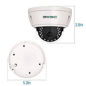 Poe Security Camera Outdoor Indoor SV3C HD 5MP IP POE Camera, 24PCS IR lights HD 65FT Night Vision, Home Surveillance Smart Motion Detect, Remote Access, IP66 Waterproof, Onvif Conformant, H.265, RTSP