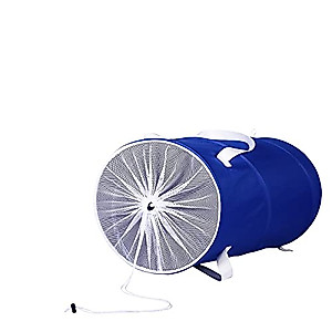 BAGAIL 85L Pop Up Laundry Hamper Bucket Cylindric, Foldable Clothes Bag, Folding Washing Bin,Large Capacity Collapsible Drawstring Closure Polyester Laundry Storage Basket with Handles(Blue)