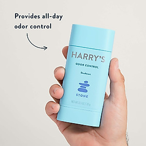 Harry's Men's Deodorant, Odor Control, Aluminum-Free, Stone, 6 Count