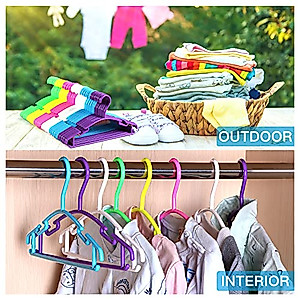 Baby Clothes hungers, Plastic Toddler Clothes Rack, Baby Hangers for Closet, Children's Clothing Organizer 40 Pieces.