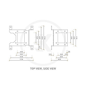 EKWB EK-UNI Pump Bracket (120mm Fan) Vertical