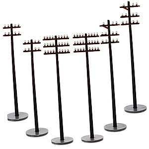 Asakkura 30 pcs for Train Railroad Early Telegraph Telephone Scenery Educational Traffic Layout Railways Diorama Architecture DIY Model Models Scene Adorns Miniature Decoration Accessories