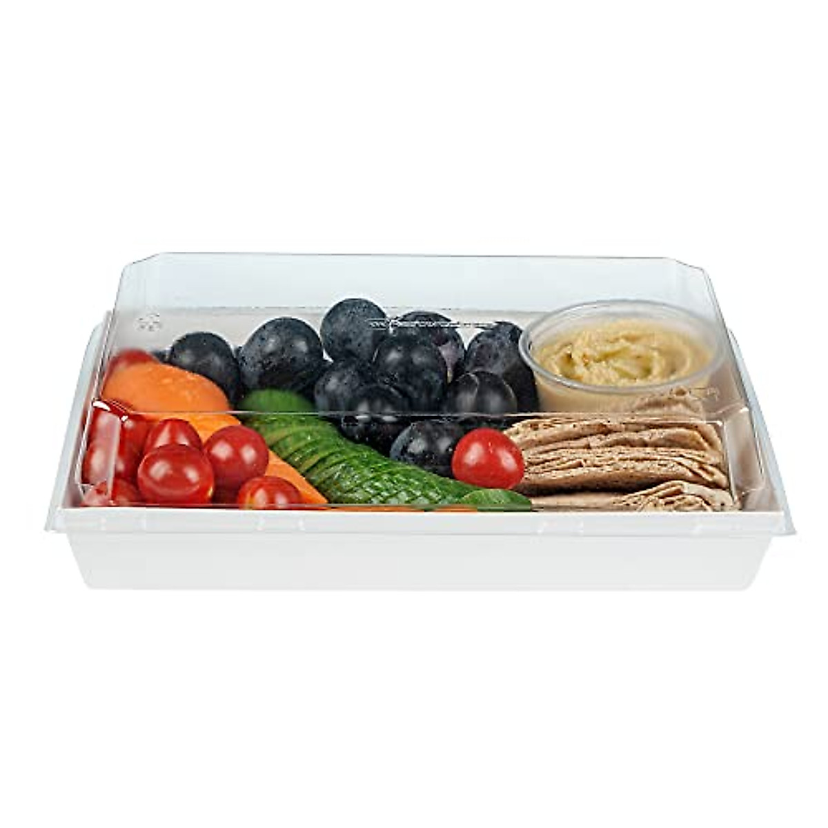 Restaurantware Matsuri Vision 9 x 6 x 1.5 Inch Large Sushi Trays 100 Greaseproof Sushi Packaging Boxes - Lids Sold Separately Disposable White Paper Sushi Containers For Entrees Or Desserts