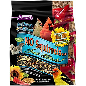 F.M.Brown'S Bird Lover'S Blend No Squirrels…Just Birds! With Sunflower Seeds, 5 Lb