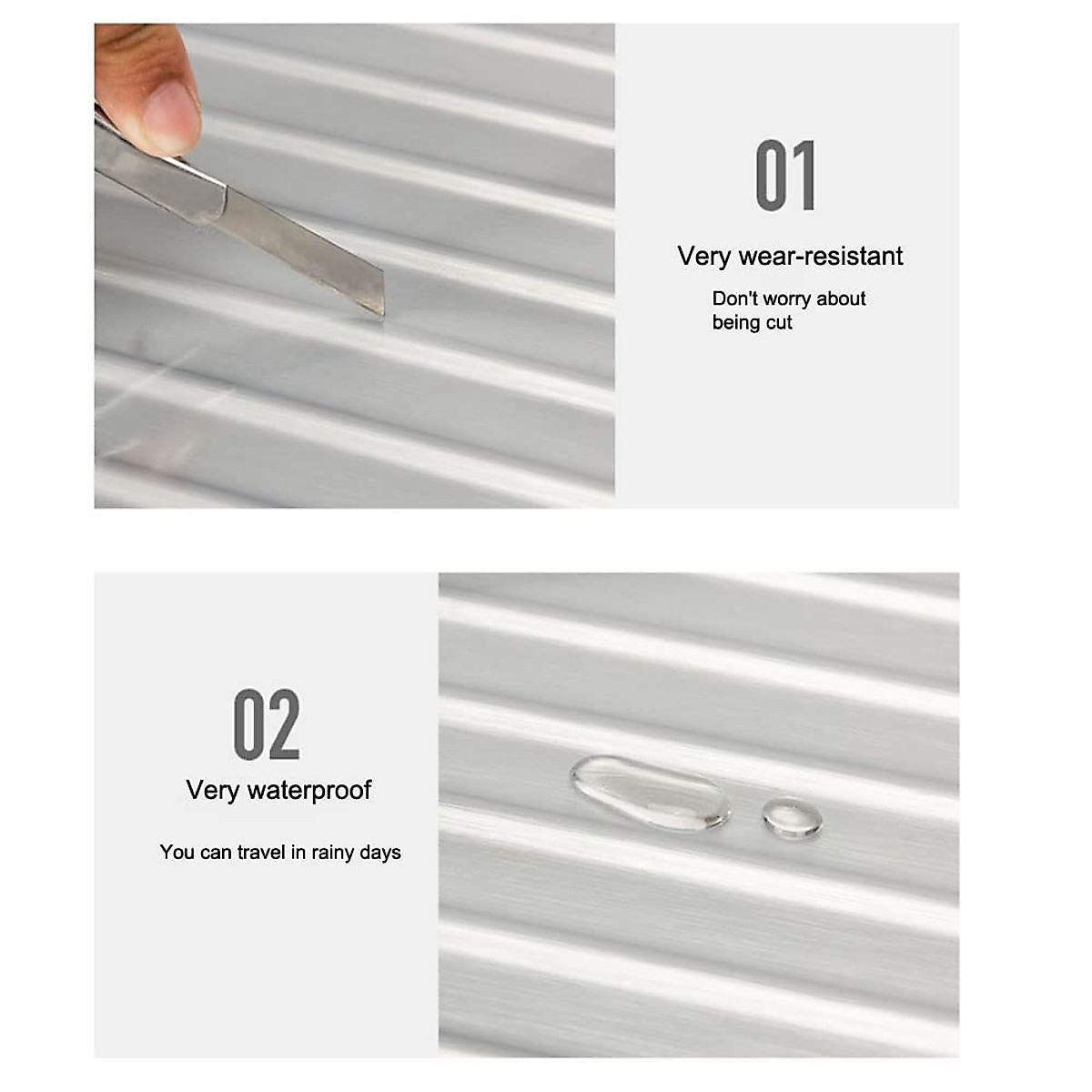 MosaiRudo Clear PVC Luggage Cover Protectors Transparent Travel Luggage Protector for Wheeled Suitcase (Thickness 0.2mm, 20inch)