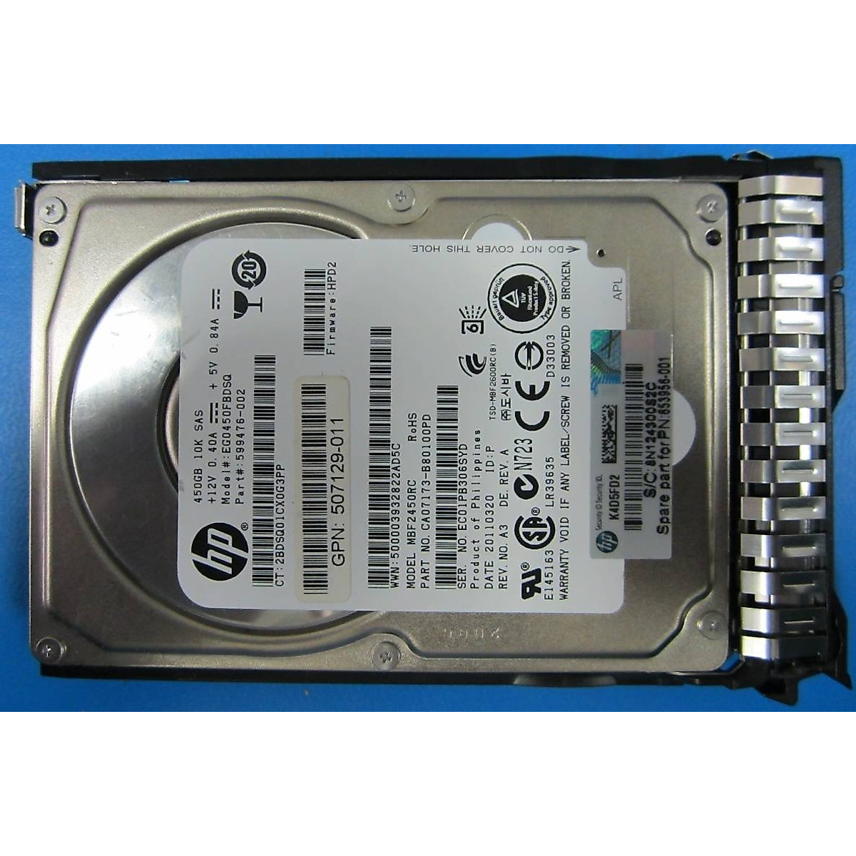 HP 653956-001 - 450Gb 6G SAS 10K 2.5in SC - Warranty: 1Y