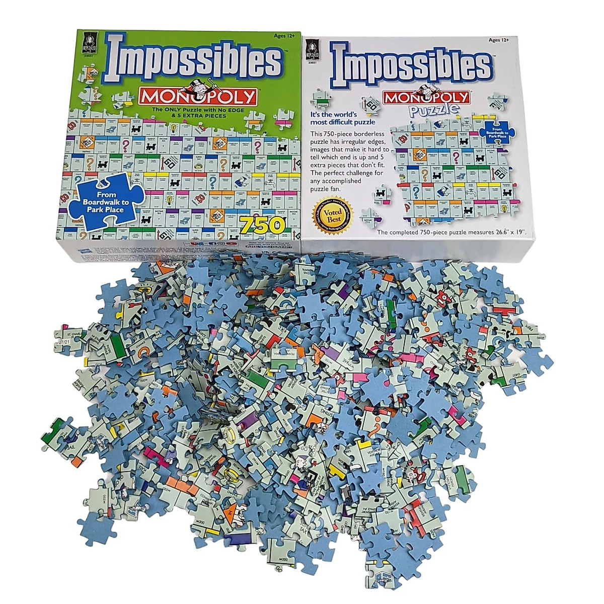 BePuzzled, Hasbro Monopoly Game Impossibles Puzzle, Based on The Classic Game of Monopoly, for Ages 15 and Up