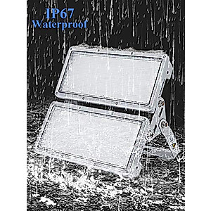GDIDEA 100W LED Flood Light Outdoor ,10000lm Super Bright Security Light 3000K, IP67 Waterproof Outdoor Floodlights for Yard, Garden, Playground