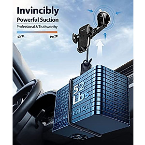 Car Phone Holder Mount 【Stable and Not Falling】 Car Phone Holder, Dashboard Windshield Air Outlet Multifunctional Phone Holder, iPhone 13 Thick Protective Case All Phones…