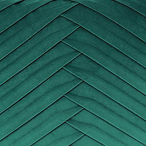 Life is Good James Pleated Velvet Square Throw Pillow, 1 Count (Pack of 1), Green
