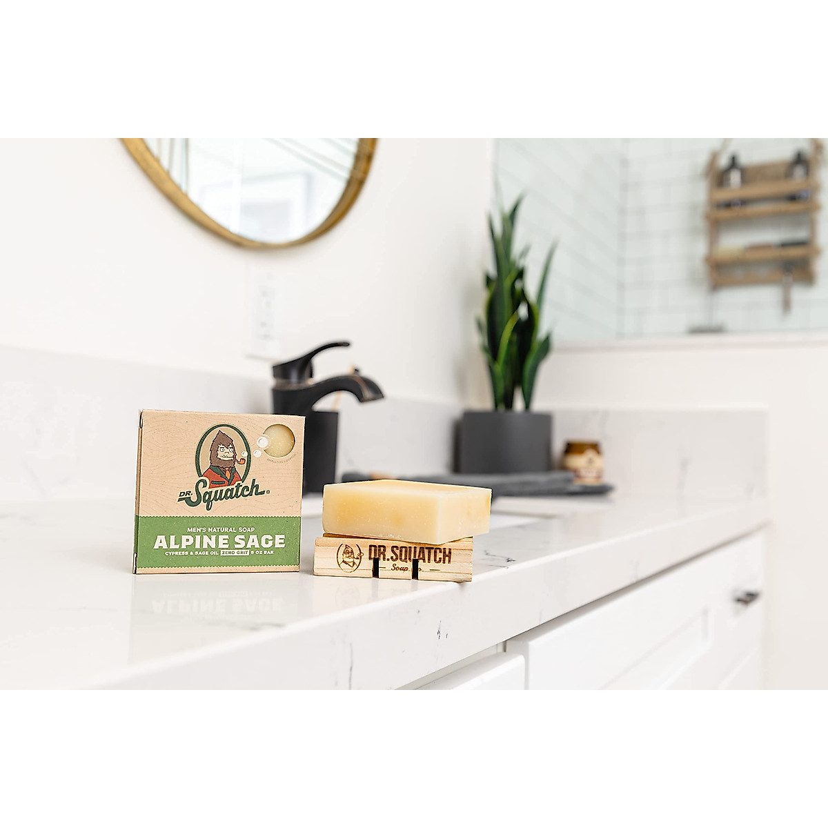 Dr. Squatch All Natural Bar Soap for Men with Zero Grit, Alpine Sage
