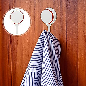 Housoutil Wall Mounted Hooks Suction Hooks Vacuum Suction Cup Hooks Heavy Duty Shower Hooks Suction Hanger Removable Wall Hook for Bathroom Kitchen Towel Robe Loofah White Heavy Duty Hooks