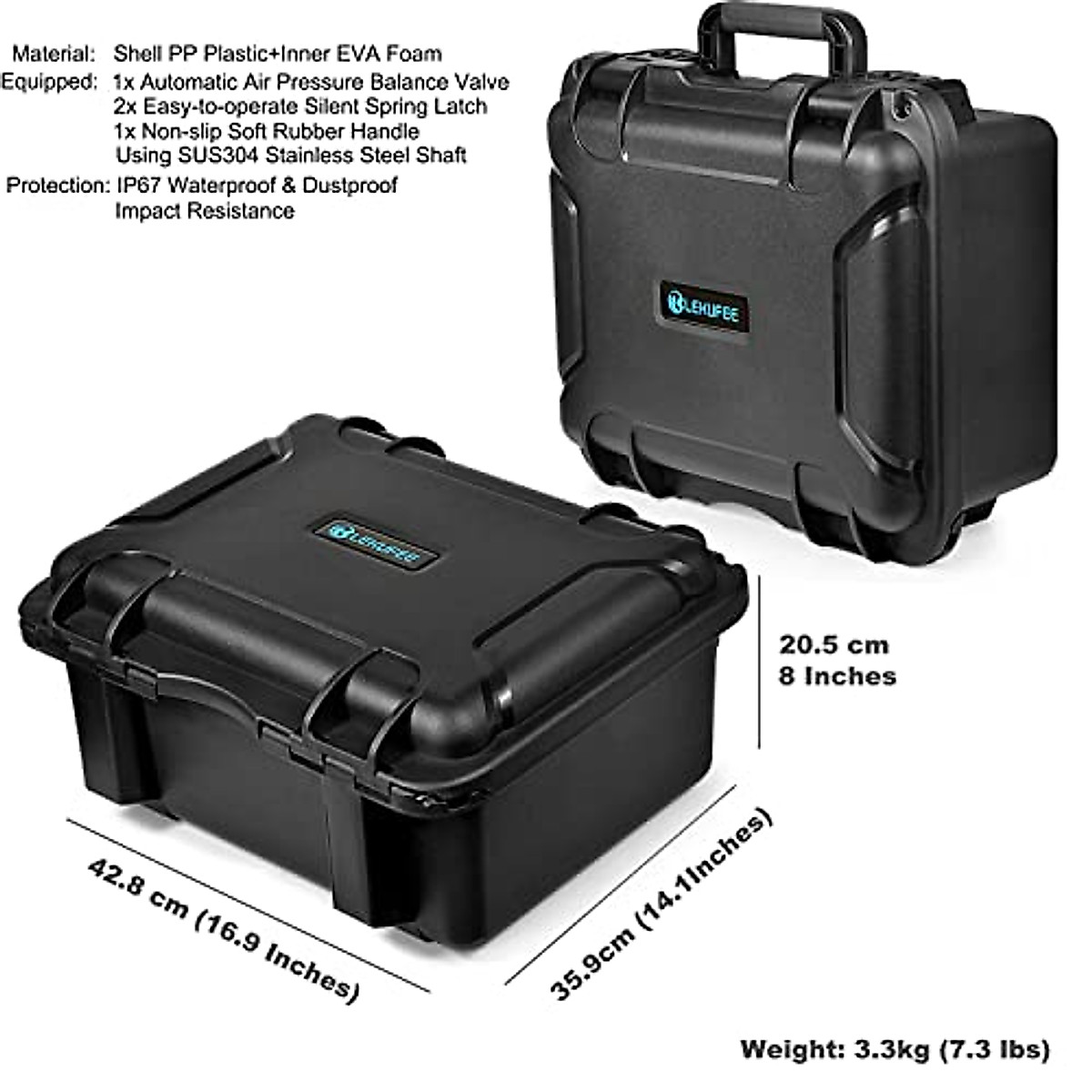 Lekufee Waterproof Hard Case Compatible with DJI FPV Combo and More DJI FPV Drone Accessories (NOT for DJI AVATA)(Case Only)