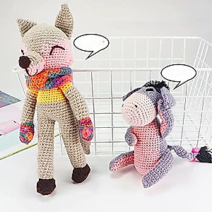 Cotton Yarn 50g x 2 Balls Crochet Knitting Yarn Soft Breathable Cotton Acrylic Yarn Lightweight Warm Yarn for DIY Shawl Hat Scarf