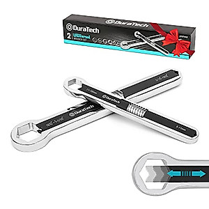 DURATECH Universal Wrench Set, Adjustable Wrench Set, SAE & Metric, 8-inch&10-inch, 44 sizes in 2 Piece, Drop Forged, ANSI standard