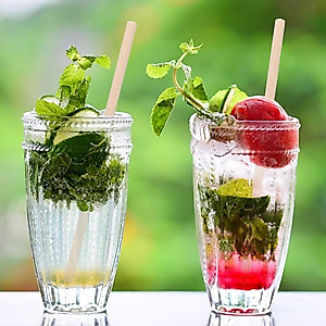 Q-DIRT PRO Reusable Bamboo Drinking Straws 7.8 Inches 100% Natural Eco Friendly Biodegradable and Organic 20 Sticks Bamboo Wooden Straw Includes Cleaning Brushes