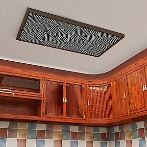 AFWADFWA Decorative Fluorescent Light Covers for Ceiling Lights Seamless Geometric Texture Stars Pattern Art Light Covers for Ceiling Lights Classroom Office Home Decor 4 x 2 ft