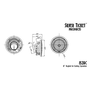 Silver Ticket Products in Ceiling Speaker Package 5.1, 1 x Center Channel, 1 x Left & 1 x Right Channel, 2 x Surround Speakers.
