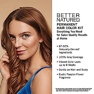 Better Natured 3N Dark Natural Brown Permanent Hair Color Dye Kit (Color, Developer, Barrier Cream, Gloves, Cleaning Wipe, Shampoo and Conditioner) Radiant Color that Lasts up to 8 Weeks