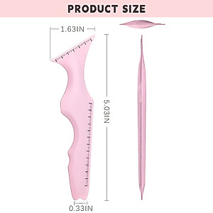 HOSAILY 5 in1 Eyeliner Stencils Silicone Multi-Purpose Eye Makeup Tool for Winged Eyeliner, Defined Eyebrow, Eyelash, Face Contour and Lip Line Lazy Quick Makeup Tool-Pink