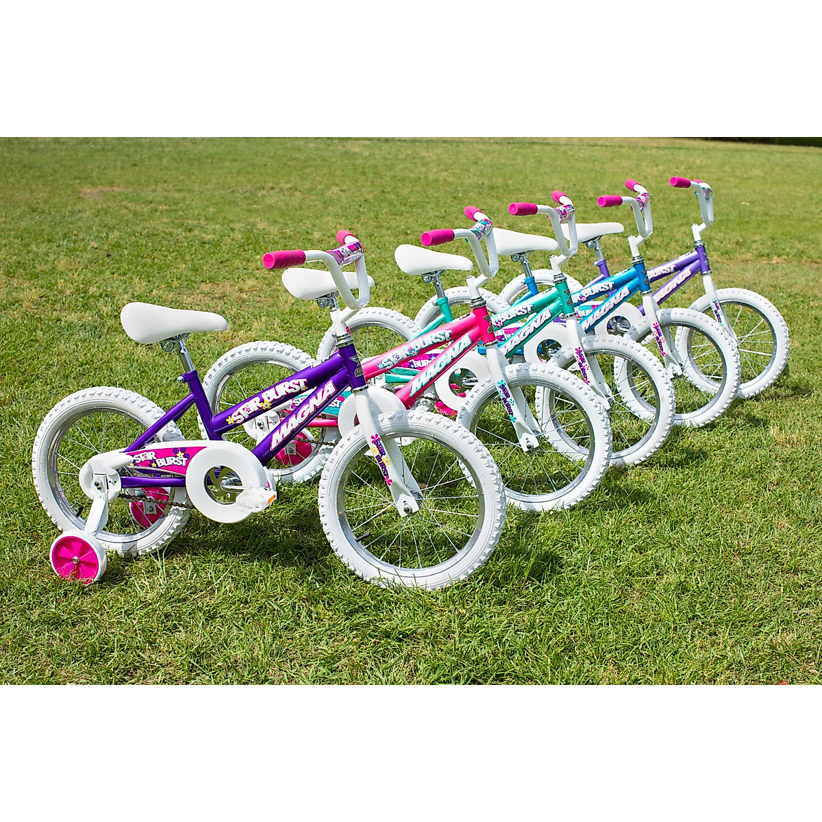 Dynacraft Childrens Bike Star Burst Bicycle 16" Wheel Exercise, Play, Gift Bicycle for Girls, Boys Ride Outside