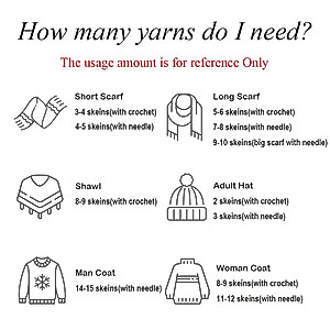 GISIMO 100% Merino Wool Yarn, 6-Ply Luxurious and Soft Yarn for Hand Knitting & Crocheting, 1.76 OZ/50g, 127 yds/116 Meters (Ivory, 1 Ball)