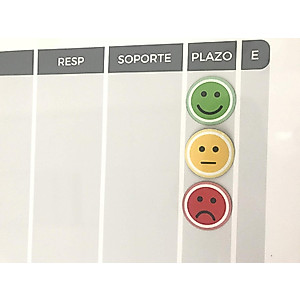Smiley Magnetic Pack 25 (10 Green, 10 Red, 5 Yellow) (1")