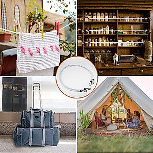 ZHOUBIN 48 inch White Bungee Cords with Hooks, 2 Pack