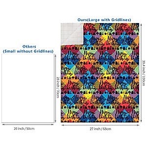 BOLIANNE Birthday Wrapping Paper for Women Men with Cut Lines - Birthday Gift Wrap with Happy Birthday Lettering for Boys Girls Kids - 3 Large Sheets, 27 X 39.4 Inch